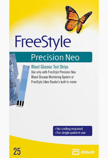 FreeStyle Precision Neo Blood Glucose Test Strips - (25 Count ...